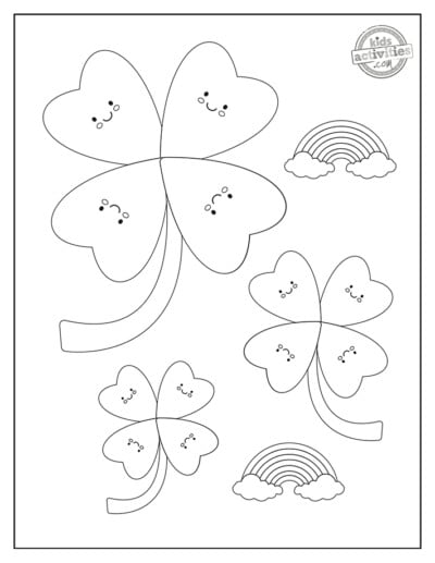 Printable Lucky Shamrock Coloring Pages Perfect for St Patrick's Day ...