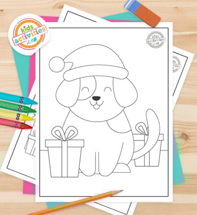Free Printable Puppy Christmas Coloring Pages | Kids Activities Blog