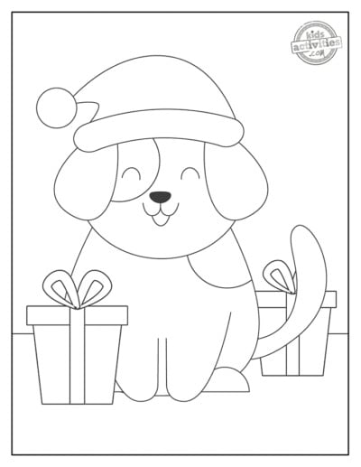 Free Printable Puppy Christmas Coloring Pages | Kids Activities Blog