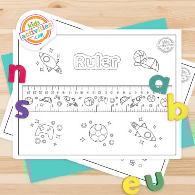 Printable Ruler for Kids to Color, Cut & Measure | Kids Activities Blog