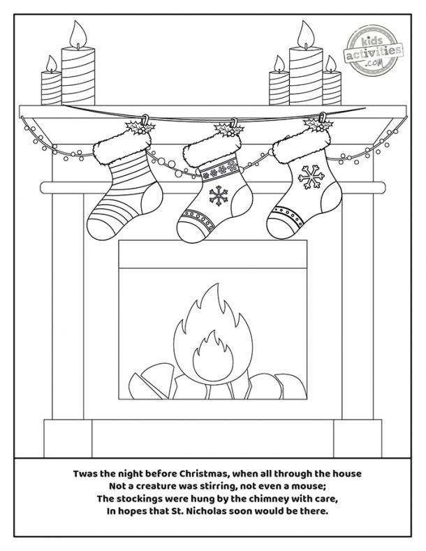 Free Christmas Coloring Book: 'Twas the Night Before Christmas | Kids ...