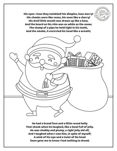 Free Christmas Coloring Book: 'Twas the Night Before Christmas | Kids ...