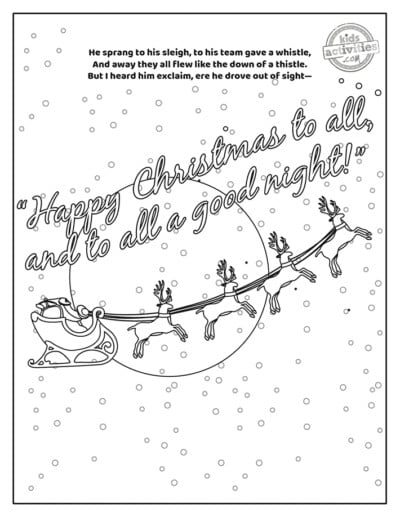 Free Christmas Coloring Book: 'Twas the Night Before Christmas | Kids ...