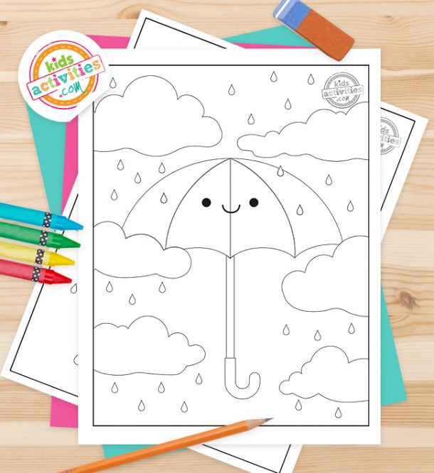 Cutest Umbrella Coloring Pages | Kids Activities Blog