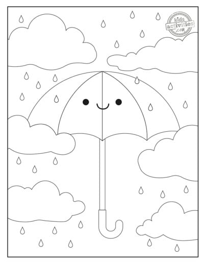 Cutest Umbrella Coloring Pages | Kids Activities Blog