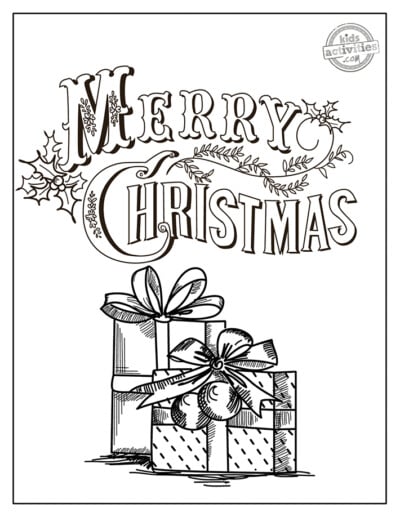 Vintage Christmas Coloring Pages | Kids Activities Blog