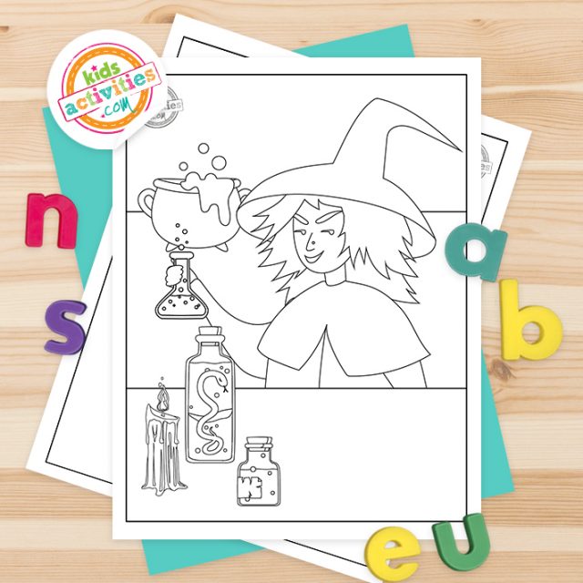 Magically Cute Witch Coloring Pages | Kids Activities Blog