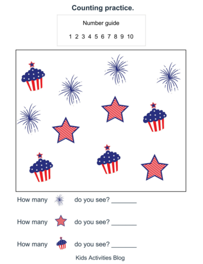 Free 4th of July Printable Preschool Worksheet Pack | Kids Activities Blog