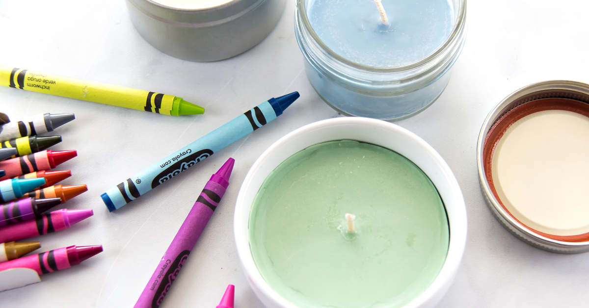 Make Homemade Candles with Crayons and Soy Wax • Kids Activities