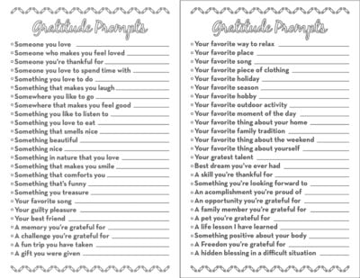 Free Printable Gratitude Journal Prompts For Adults | Kids Activities Blog