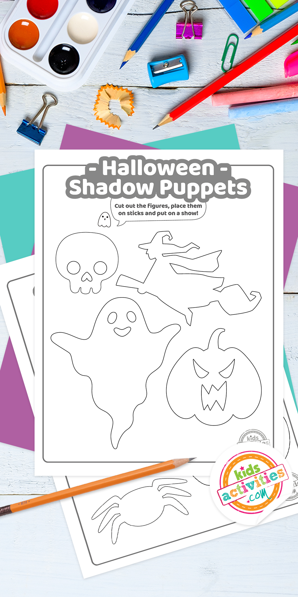 Spooky Halloween Shadow Puppets Printables | Kids Activities Blog