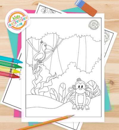 Exotic & Fun Jungle Animals Coloring Pages – ParentingBest.com