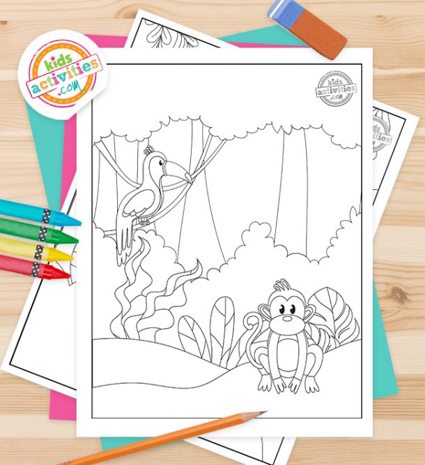 Exotic & Fun Jungle Animals Coloring Pages | Kids Activities Blog