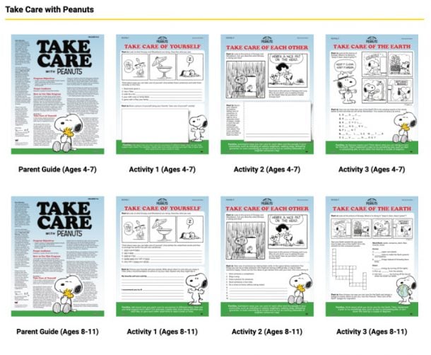 The Peanuts Gang Free Snoopy Coloring Pages & Activities for Kids ...