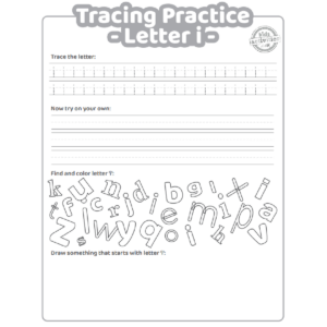 Free Letter I Practice Worksheet: Trace it, Write it, Find it & Draw ...