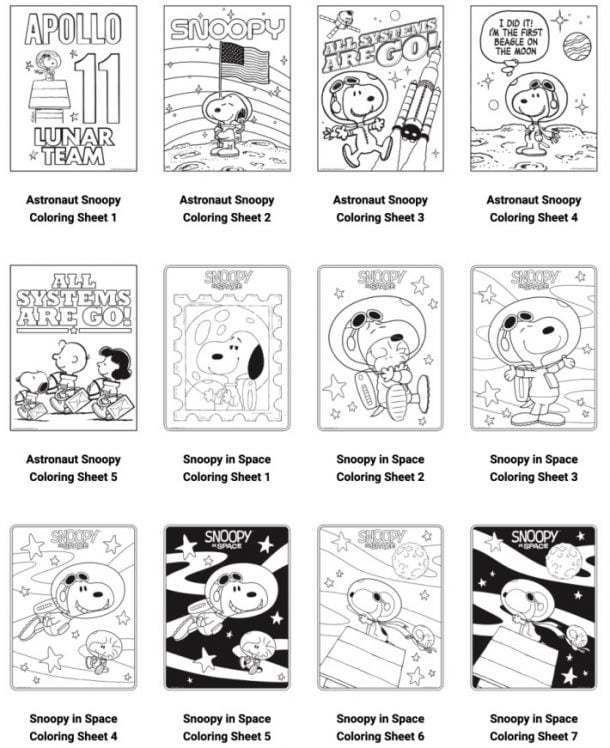 The Peanuts Gang Free Snoopy Coloring Pages & Activities for Kids ...