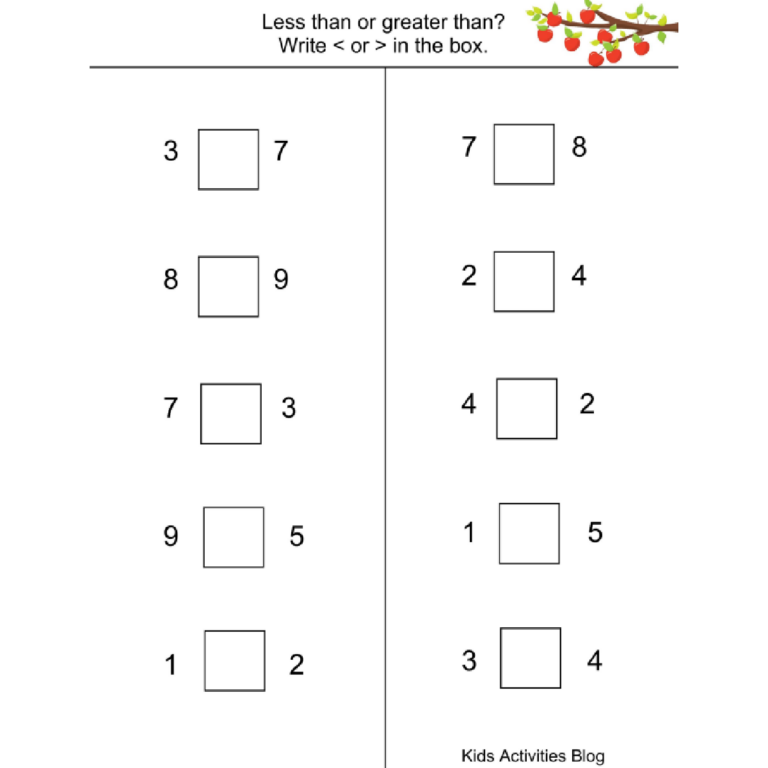 Free Apple Themed Worksheets for Preschool & Kindergarten | Kids ...