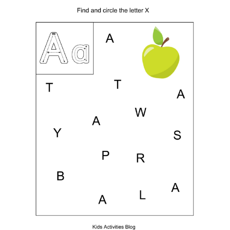 Free Apple Themed Worksheets for Preschool & Kindergarten | Kids ...