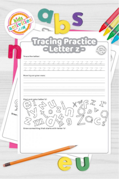 Free Letter Z Worksheets For Preschool & Kindergarten | Kids Activities ...