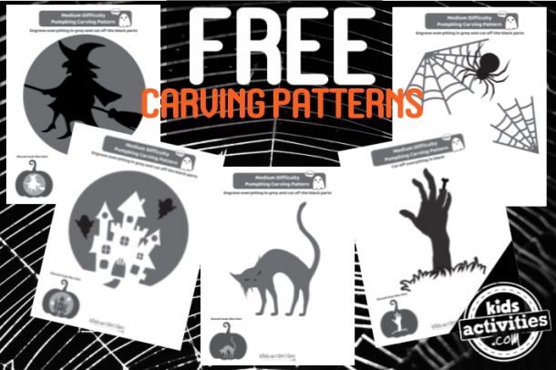 12 Free Pumpkin Stencils for Halloween -Kids Activities Blog