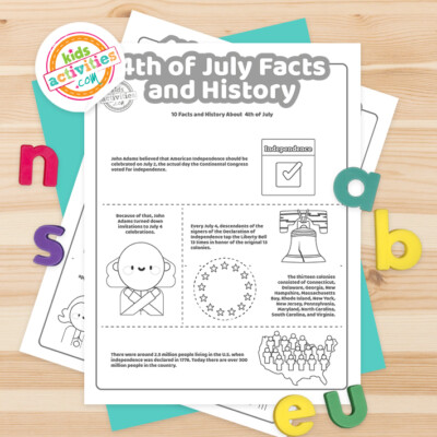 4th of July Facts and History Coloring Pages Kids Activities Blog