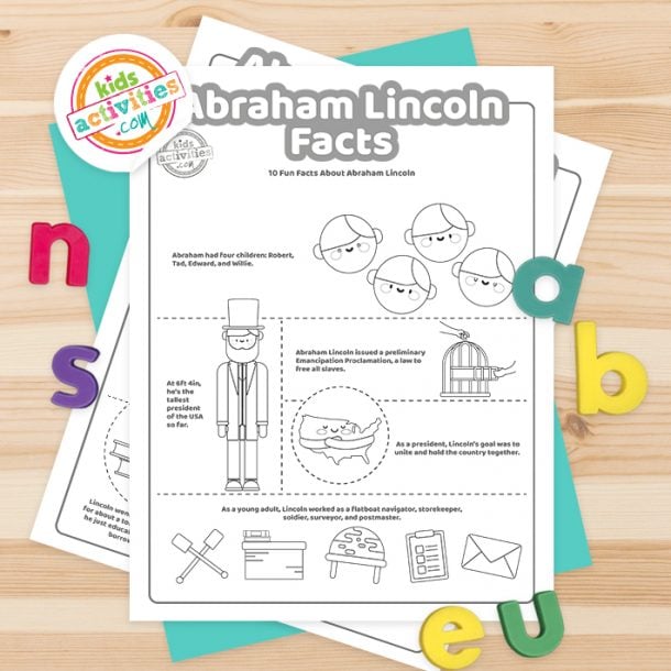 Printable Abraham Lincoln Facts for Kids | Kids Activities Blog