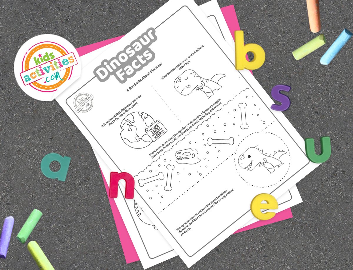 Fun Dinosaur Facts For Kids To Print and Learn | Kids Activities Blog