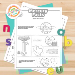 Fun Planet Mercury Facts For Kids to Print and Play | Kids Activities Blog