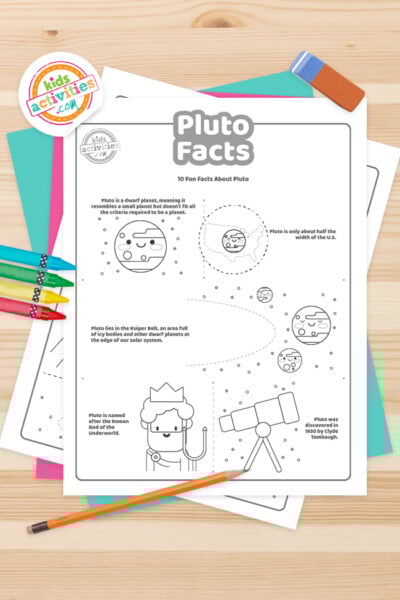 Fun Pluto Facts For Kids To Print and Learn | Kids Activities Blog