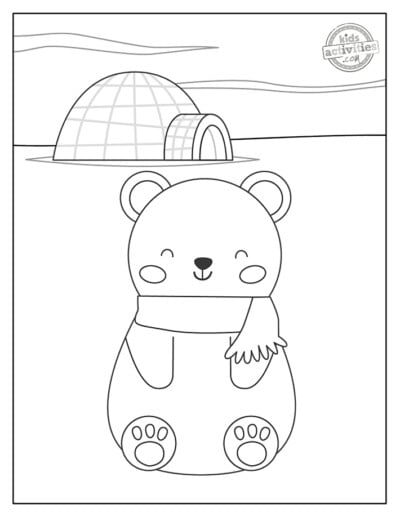 Adorable Polar Bear Coloring Pages | Kids Activities Blog