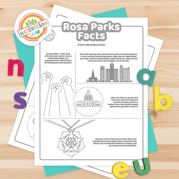Printable Rosa Parks Facts for Kids | Kids Activities Blog