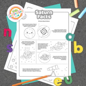Fun Saturn Facts For Kids To Print and Learn | Kids Activities Blog