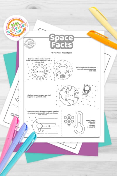 Fun Space Facts For Kids To Print and Learn | Kids Activities Blog