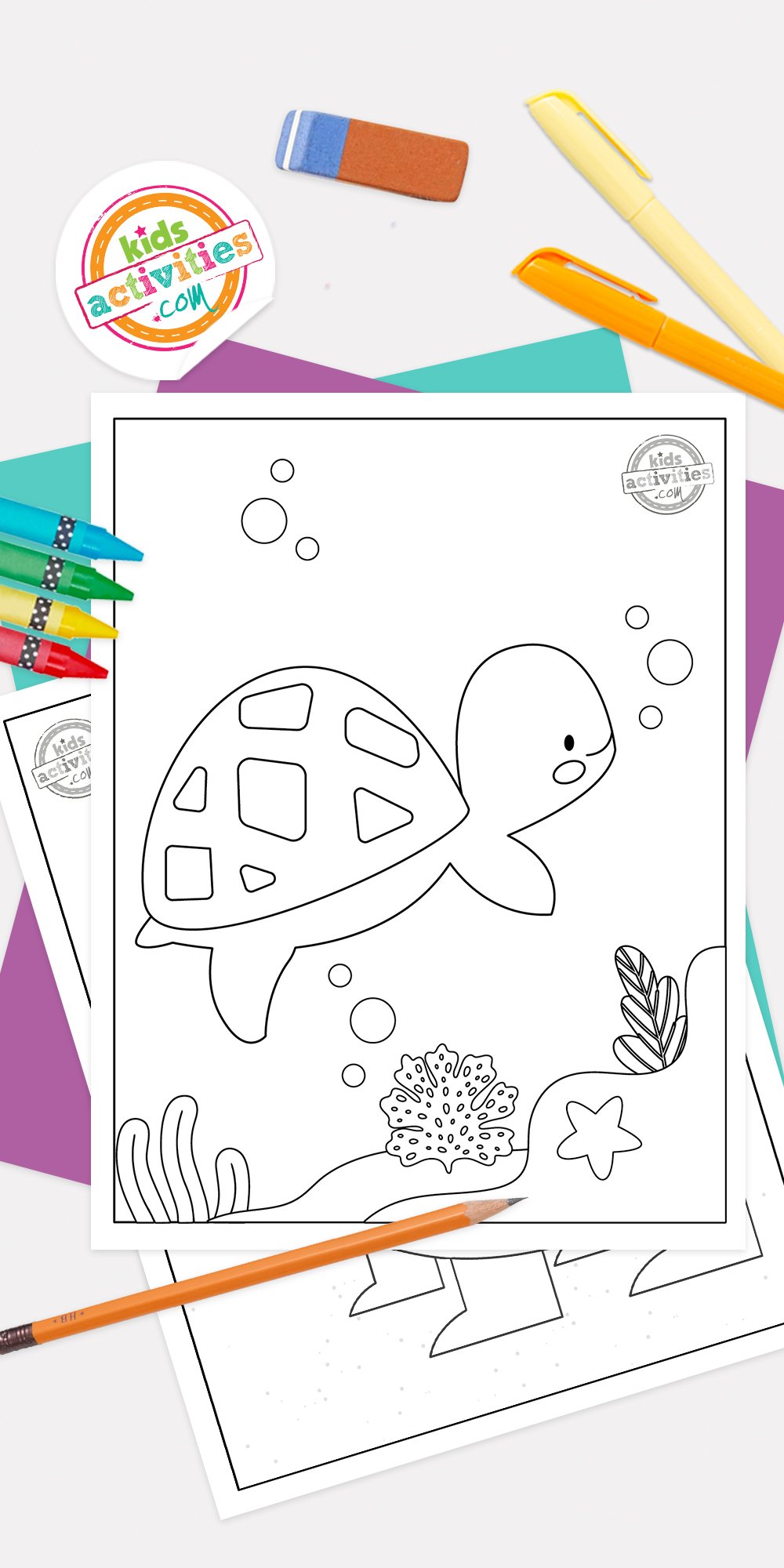 Cute Turtle Coloring Pages - Sea Turtle & Land Turtles |Kids Activities ...