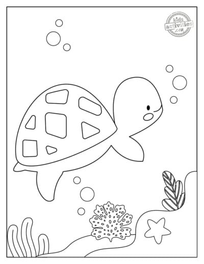 Cute Turtle Coloring Pages - Sea Turtle & Land Turtles |Kids Activities ...