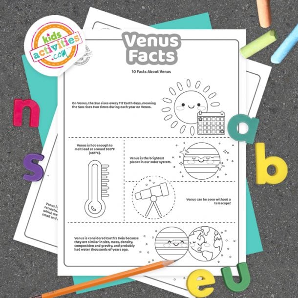 Fun Venus Facts For Kids to Print and Play | Kids Activities Blog