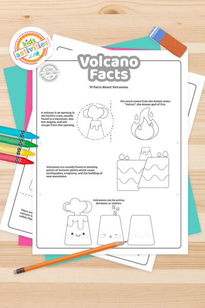 Fun Volcano Facts For Kids To Print And Learn | Kids Activities Blog