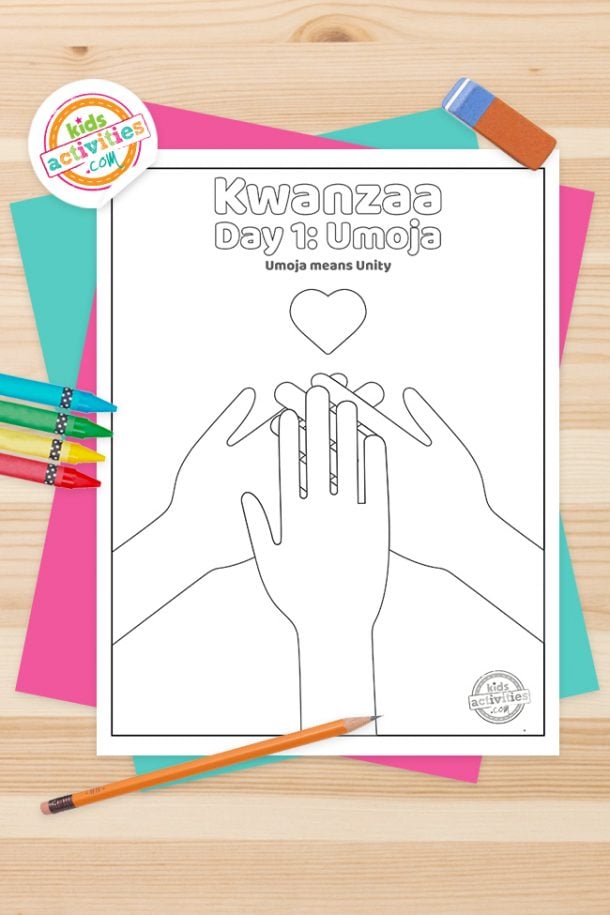Kwanzaa Day 1: Umoja Coloring Page for Kids | Kids Activities Blog