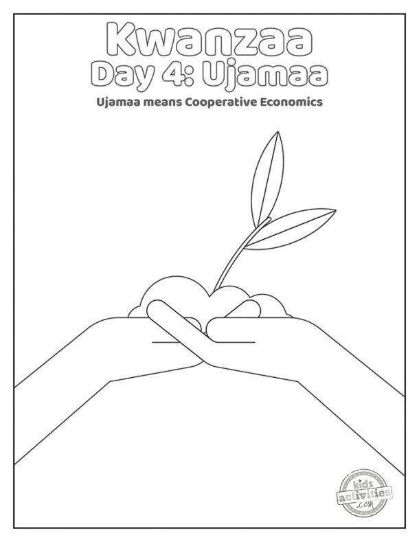 Kwanzaa Day 4: Ujamaa Coloring Page For Kids | Kids Activities Blog