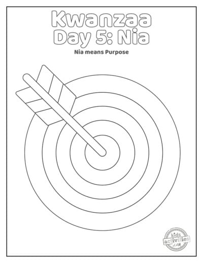 Kwanzaa Day 5: Nia Coloring Page for Kids – ParentingBest.com