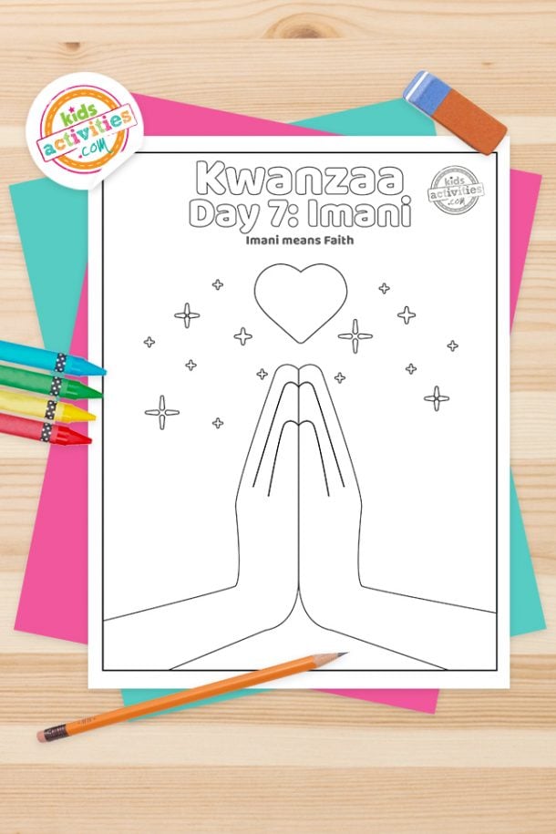 Kwanzaa Day 7: Imani Coloring Page For Kids | Kids Activities Blog