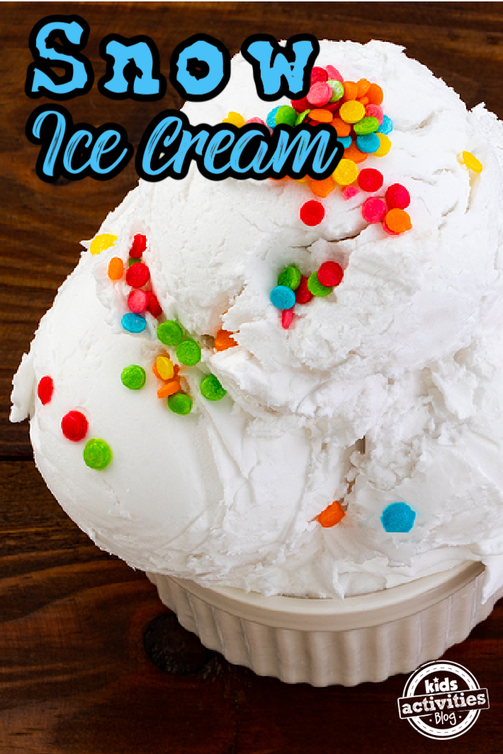 Easy Yummy Snow Ice Cream Recipe Recipe | Kids Activities Blog