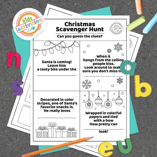 Free Printable Christmas Scavenger Hunt | Kids Activities Blog