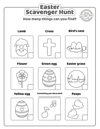 Free Easter Scavenger Hunt for Kids You Can Print | Kids Activities Blog