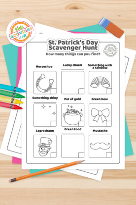 Free Printable St. Patrick's Day Scavenger Hunt | Kids Activities Blog