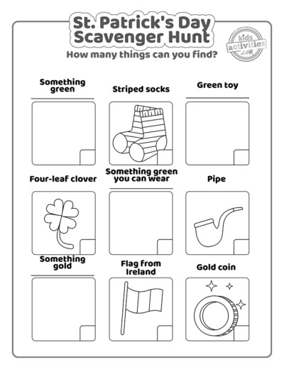 Free Printable St. Patrick's Day Scavenger Hunt | Kids Activities Blog