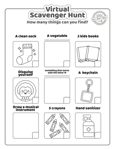 Super Fun Printable Virtual Scavenger Hunt For Kids – ParentingBest.com