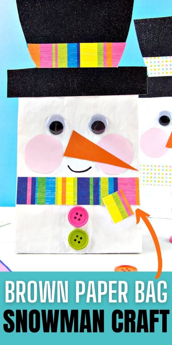 Brown Paper Bag Snowman Craft for Kids • Kids Activities Blog