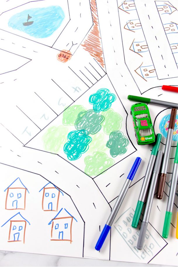 Make This Fun Car Maze Play Mat with Kids • Kids Activities Blog