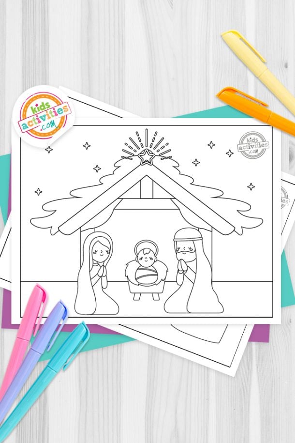 Free Printable Nativity Coloring Pages | Kids Activities Blog